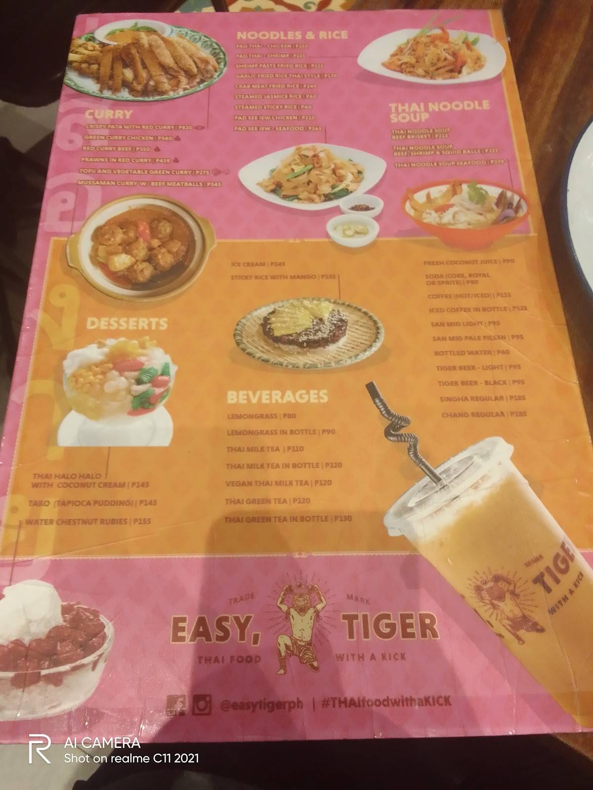 Menu at Easy Tiger restaurant, Quezon City, 116 Eastwood Ave