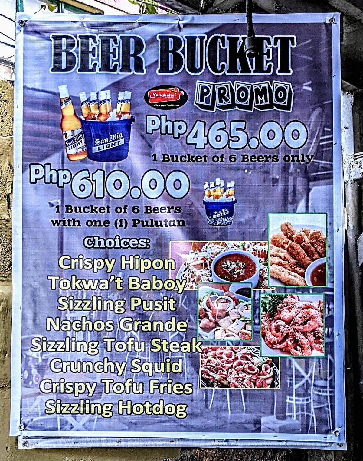 Menu at Sangkalan Restaurant, Quezon City, 37 Visayas Ave