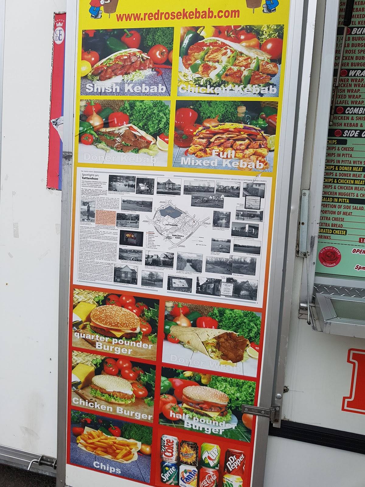 Menu at Red Rose Kebab fast food, Milton Keynes