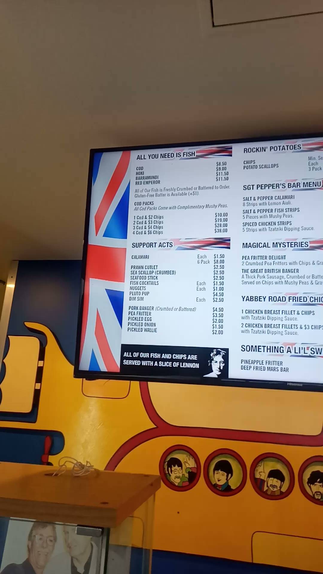 Menu at Yabbey Road restaurant, Redcliffe