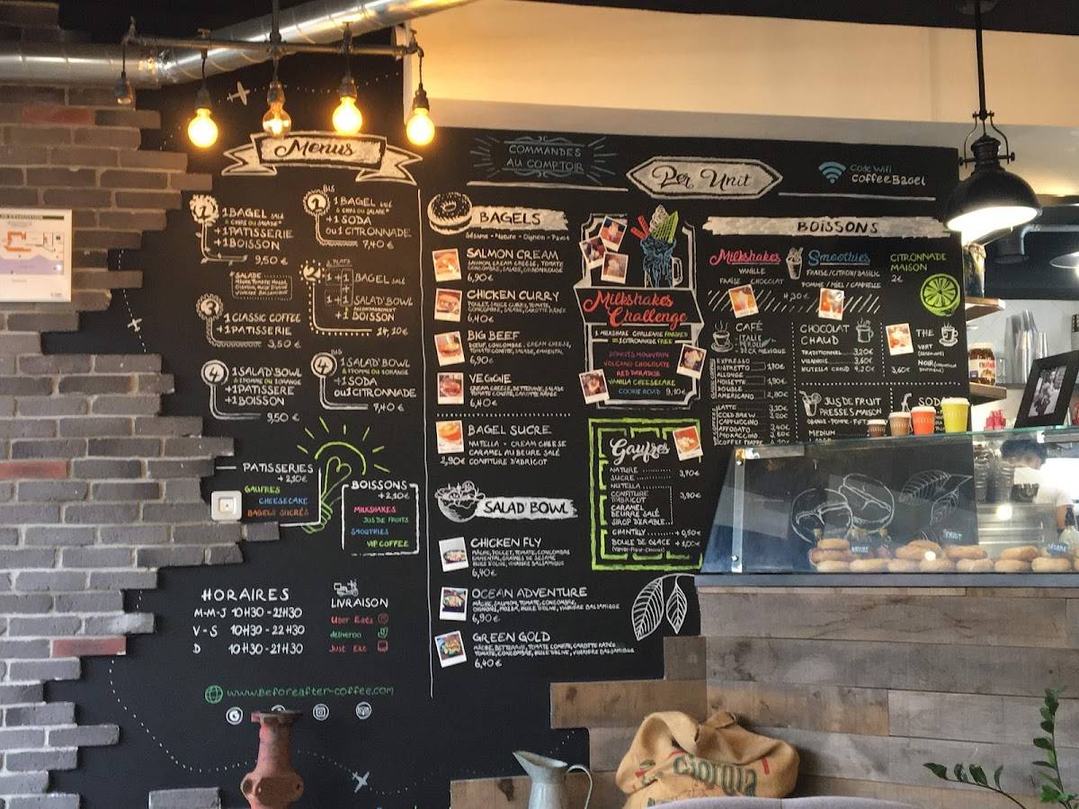 Carta del restaurante Before After Coffee, Palaiseau