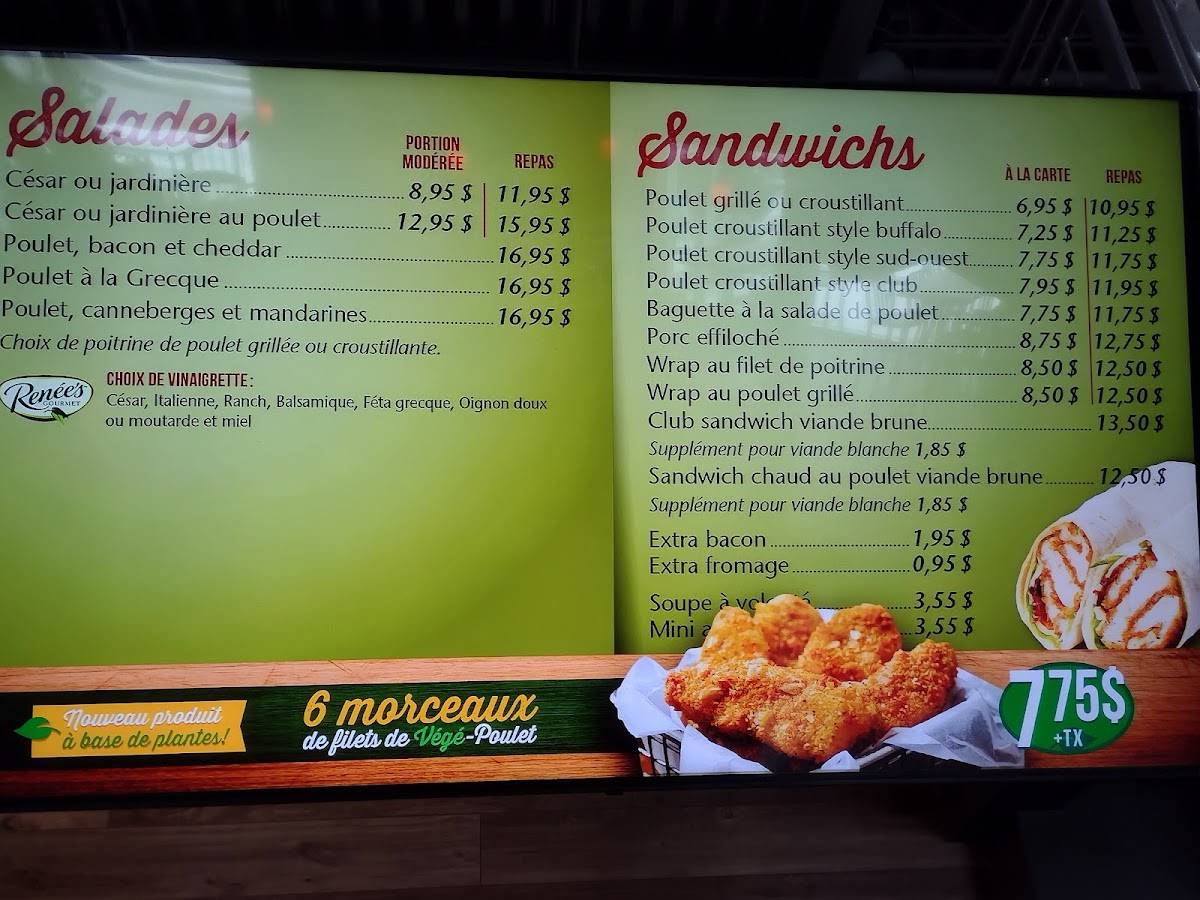 Menu au Chez Louis Poulet Et Pizza restaurant, Drummondville, 150 Rue ...