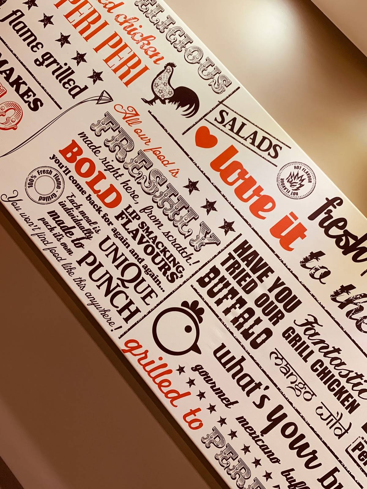 Menu at Chickano's Huddersfield restaurant, Huddersfield, Union St