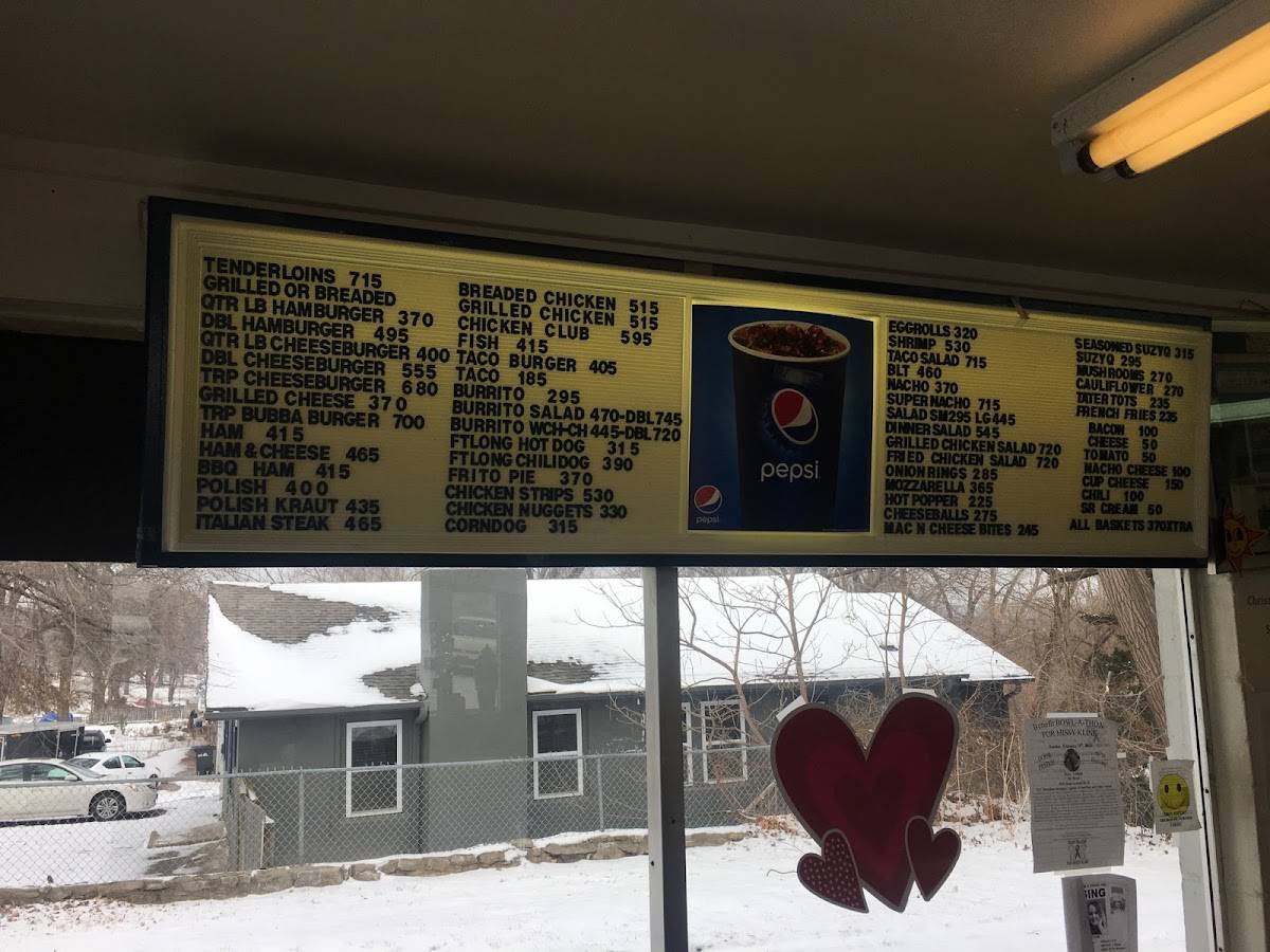 Menu at Christy's Tasty Queen restaurant, Kansas City