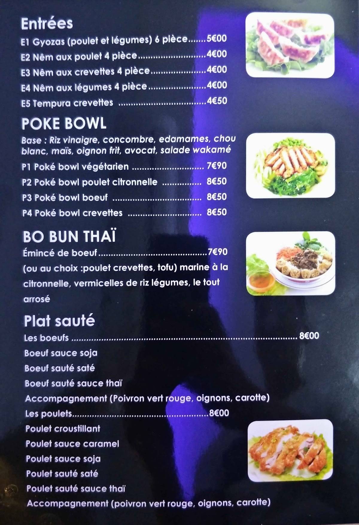 Menu au DU BOL restaurant, Dunkerque