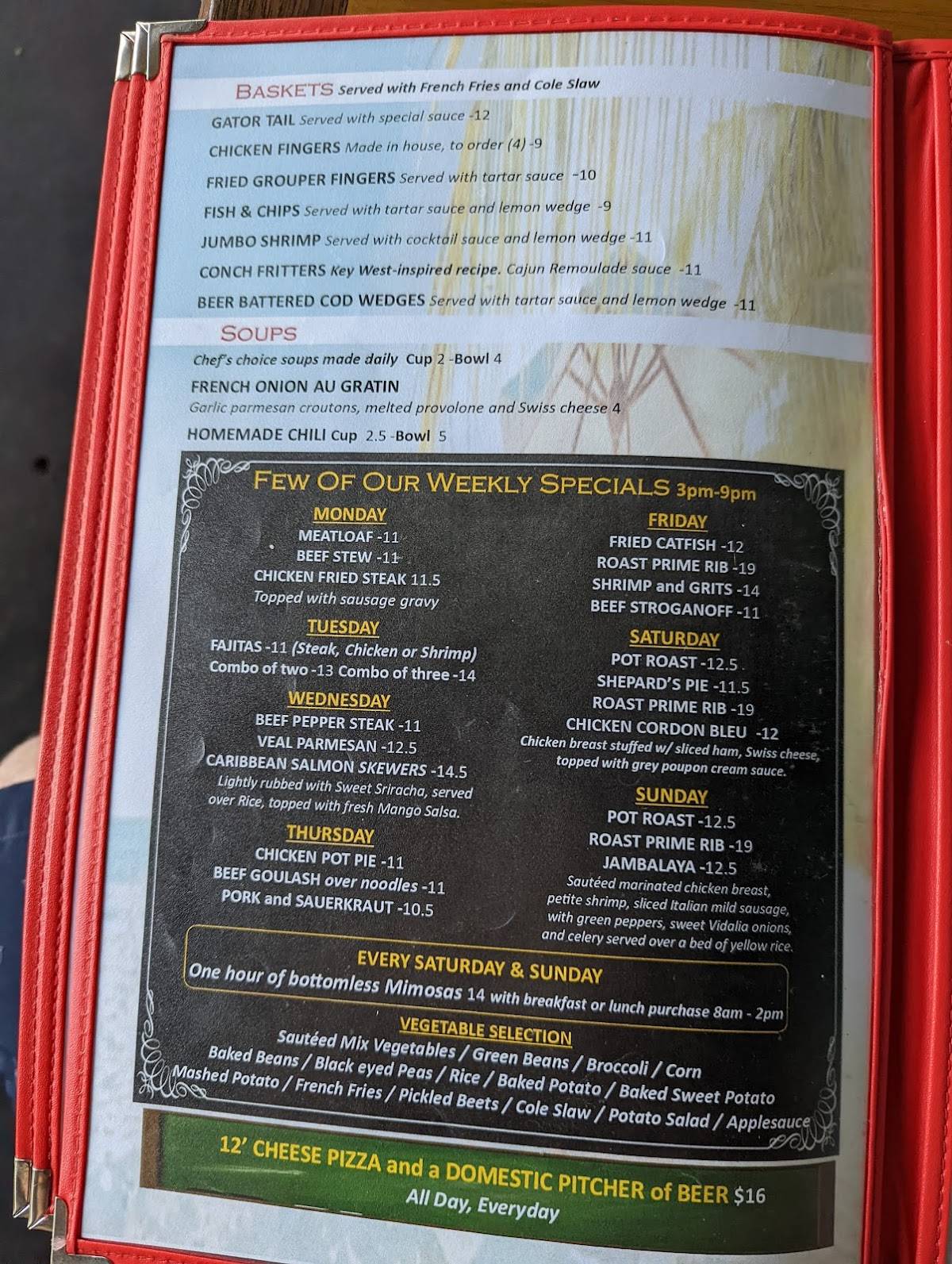 Menu at Dimitri's Restaurant, Pizza Kitchen and Its 5 O'clock Somewhere ...