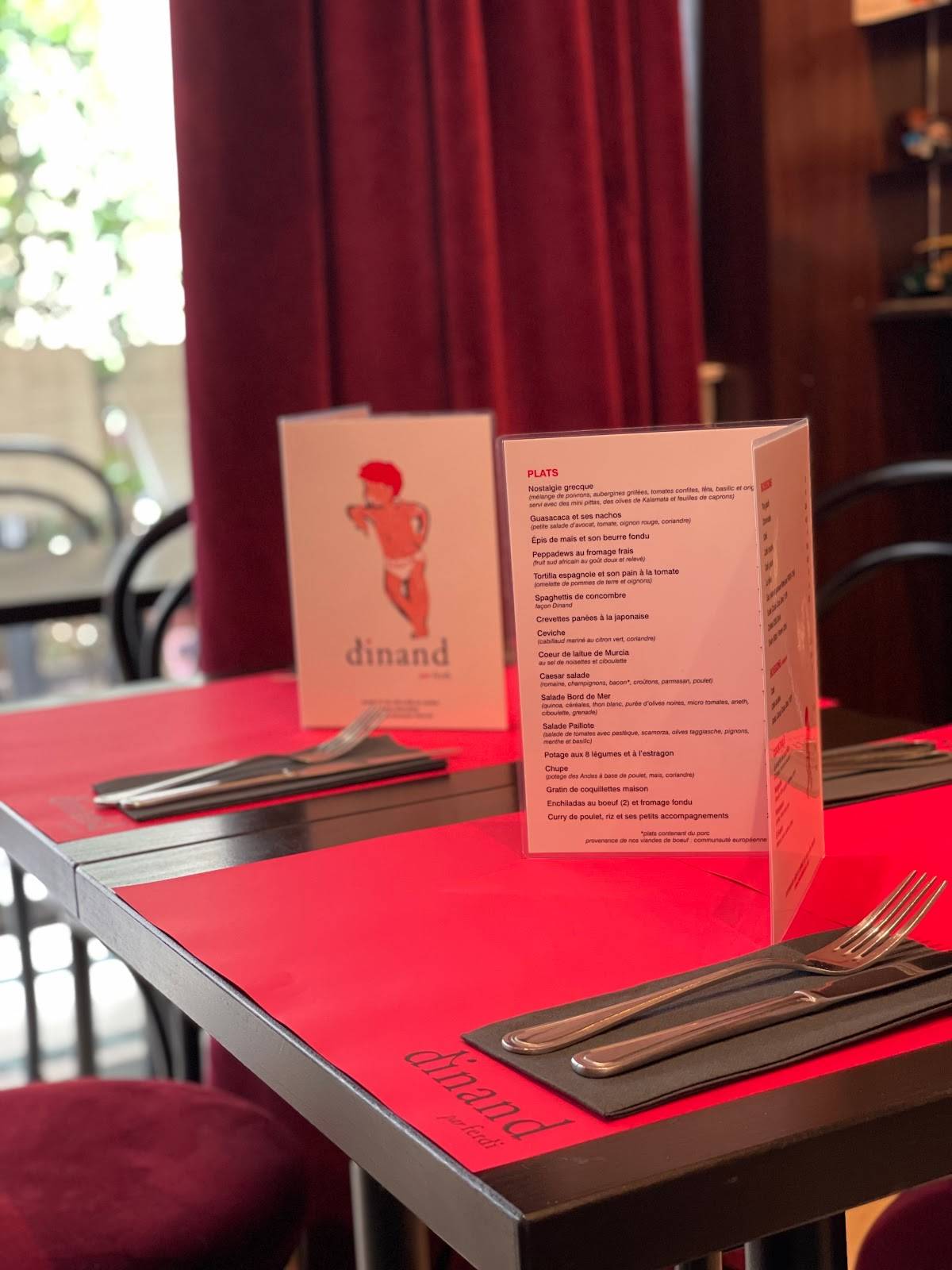 Menu au Dinand par Ferdi restaurant, Paris