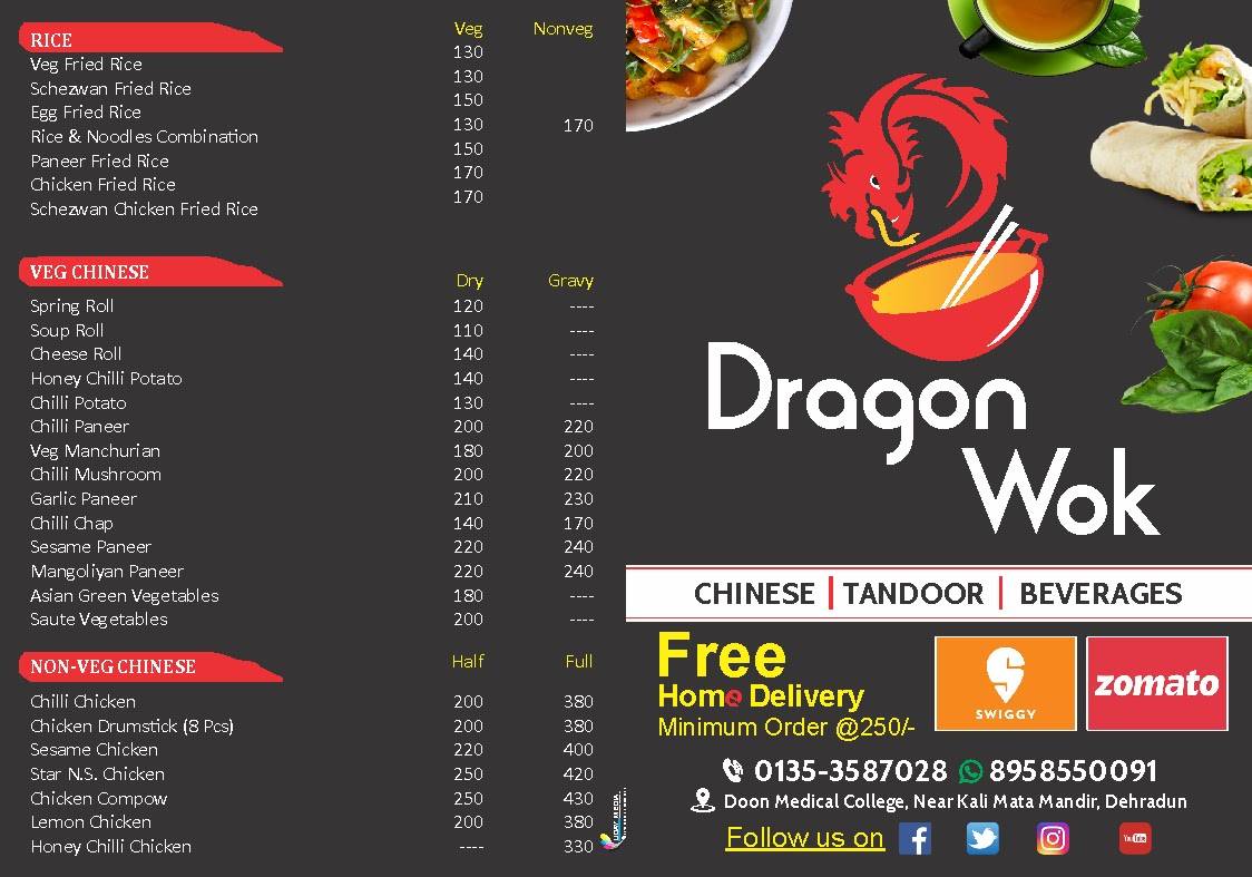 Menu at Dragon-wok-Restaurant, Dehradun