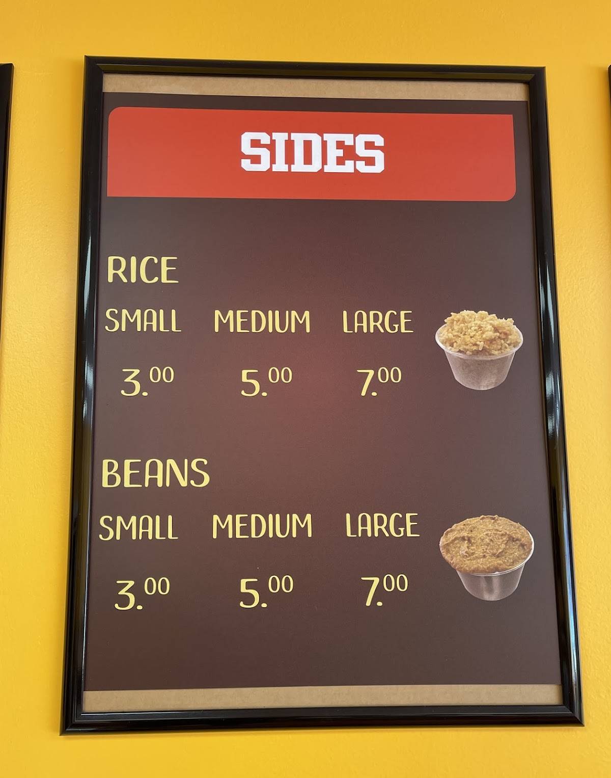 Menu at Emiliano's Carnitas restaurant, Norristown