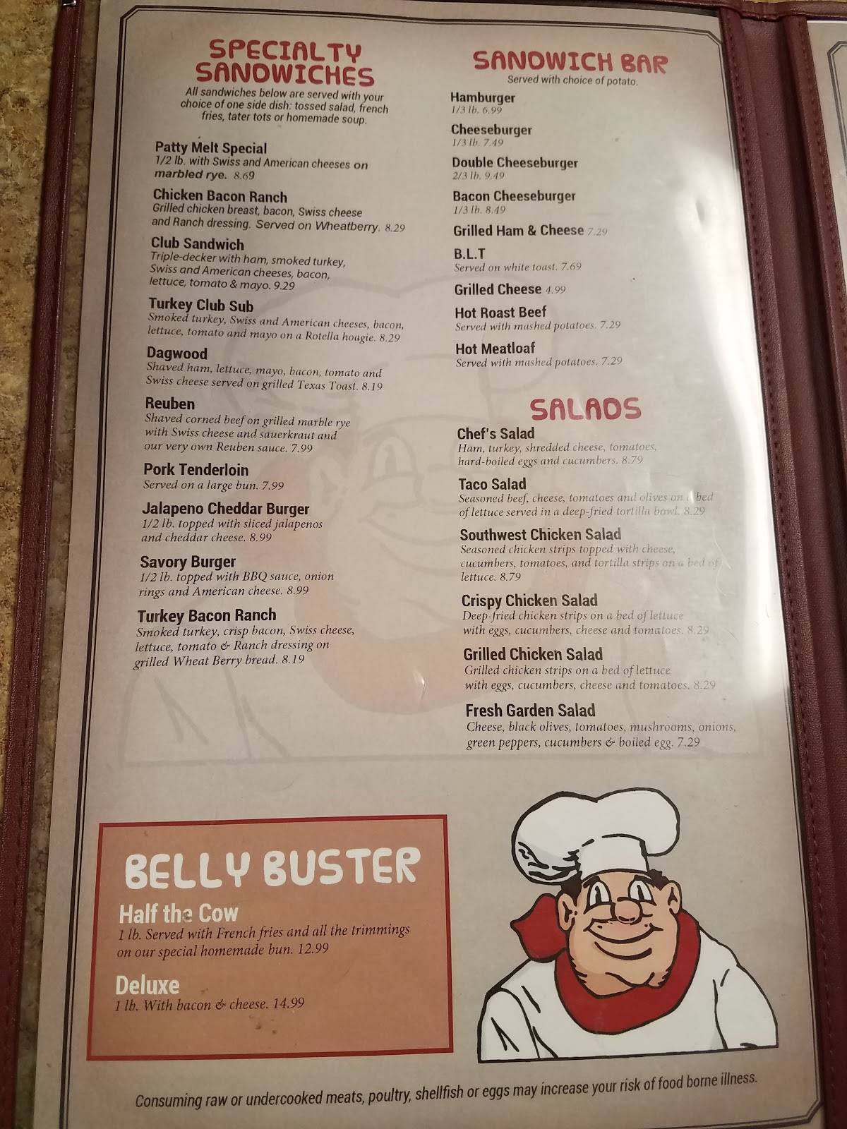 Menu at Fat Ernie's Family Dining restaurant, Wichita