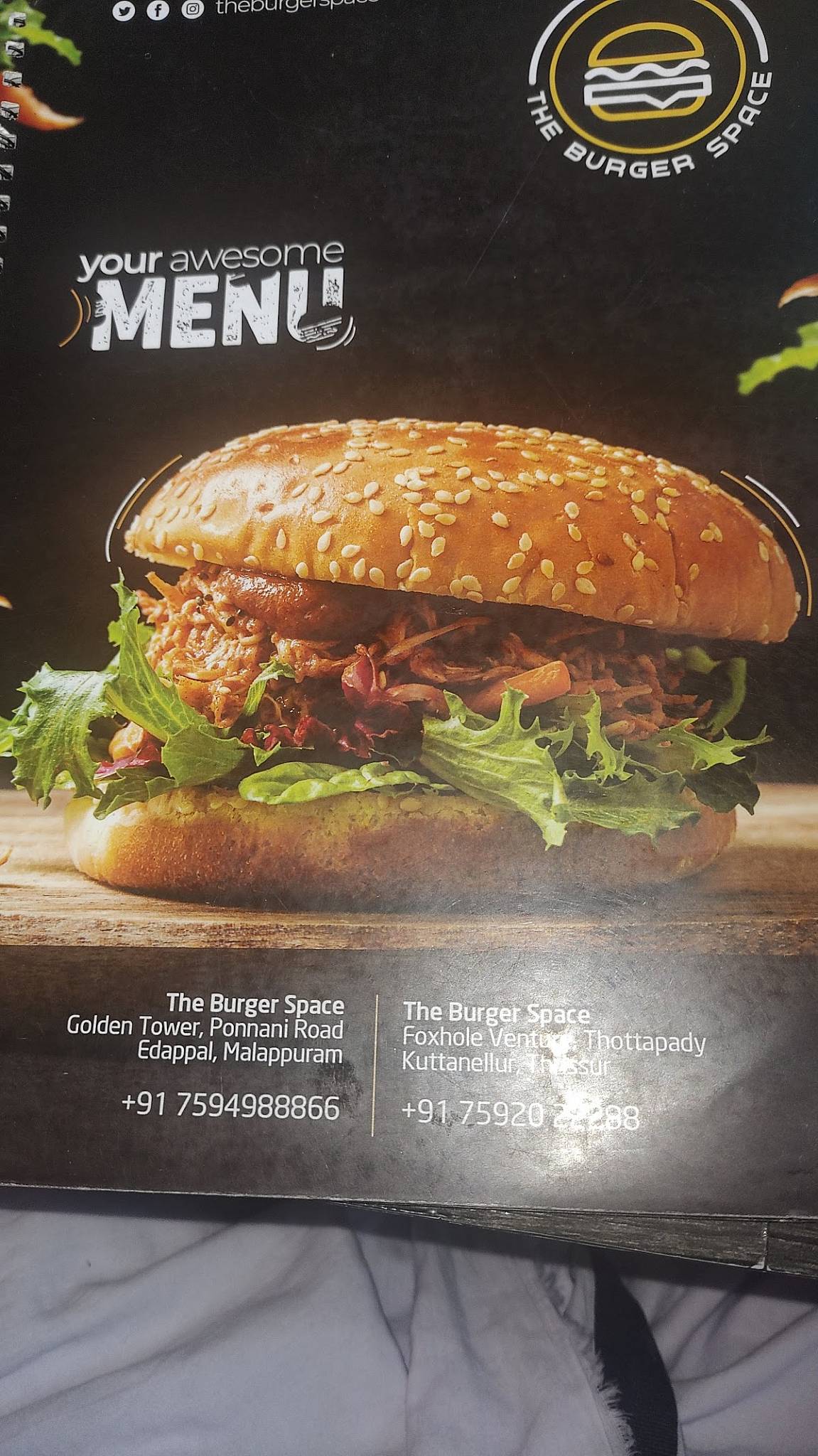 Menu at Foxhole Tcr, Thrissur