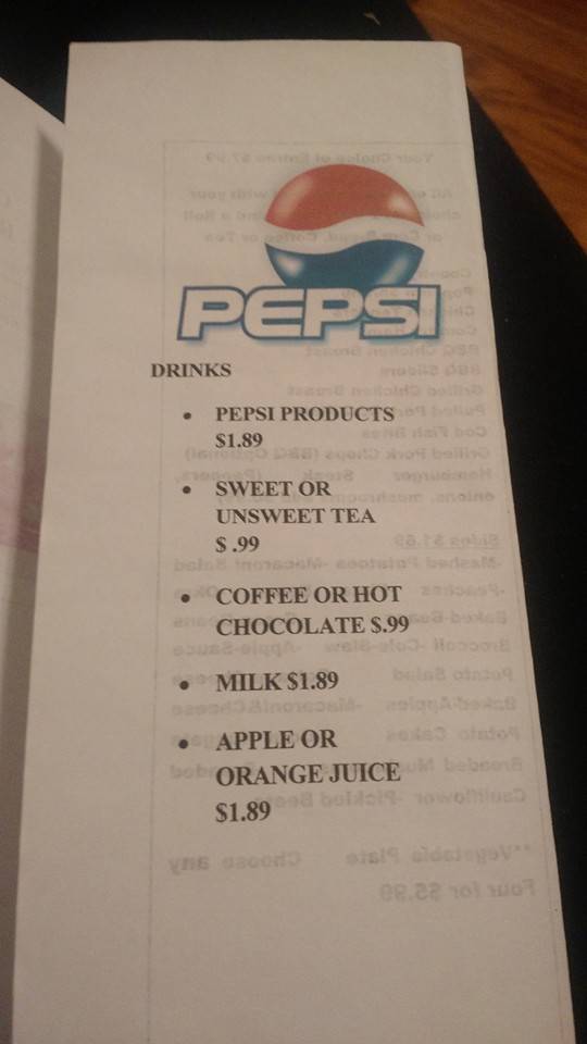 Menu at Grayson Restaurant, Wytheville