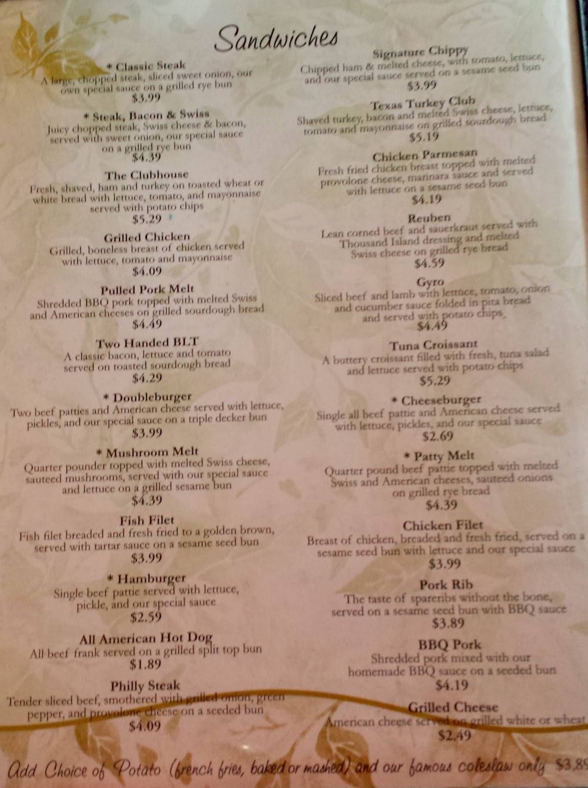 Menu at Green Leaf Restaurant, Wooster