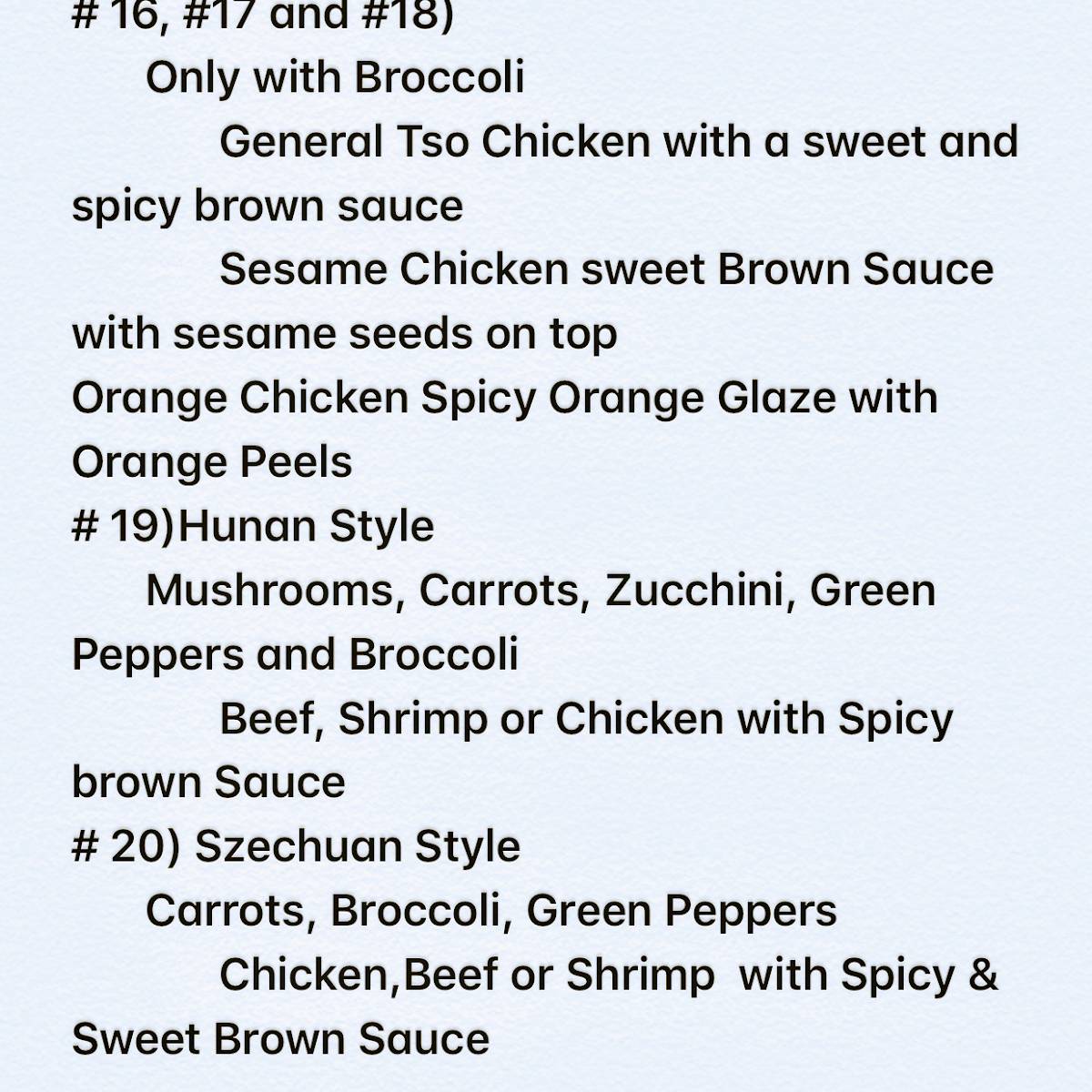 Menu at Green Tea Chinese Drive Thru restaurant, Green Bay, E Mason St