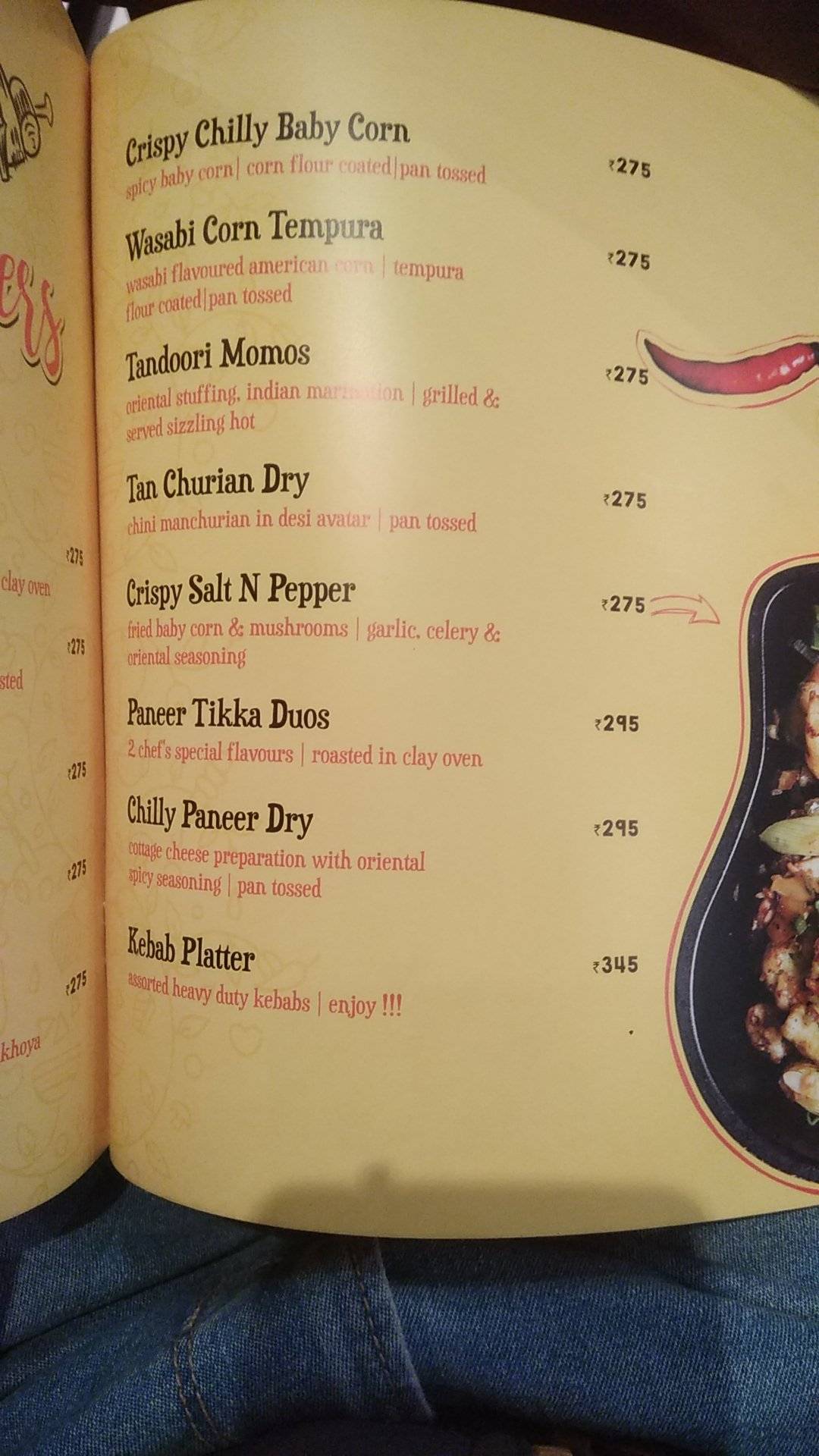 Menu at Indus Flavour, New Delhi