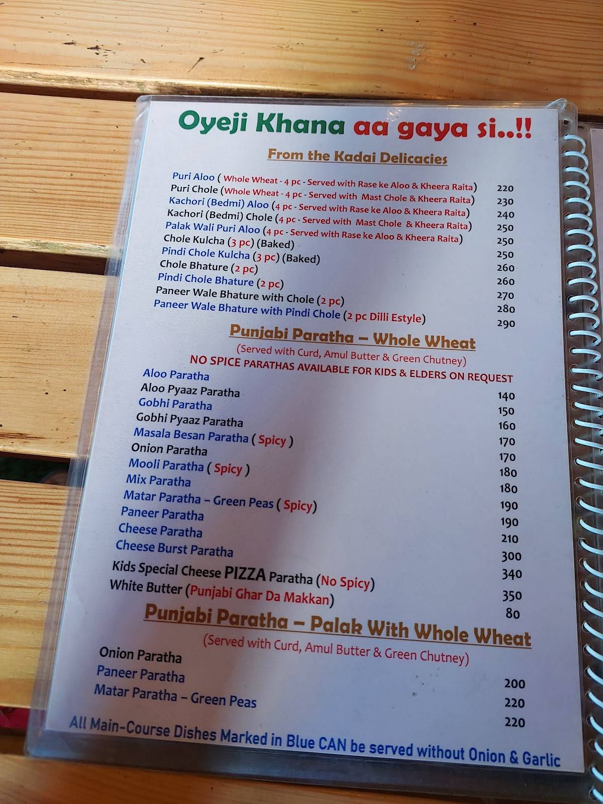 Menu at Kapoor's Cafe - Banjara Hills, Hyderabad, 5th floor
