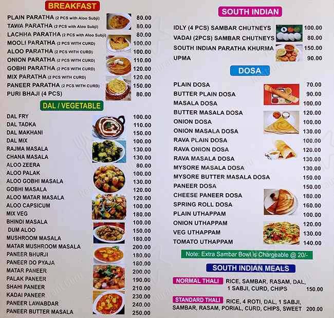 Menu at Mankoti DOSA HOUSE & Family Restaurant, Rishikesh