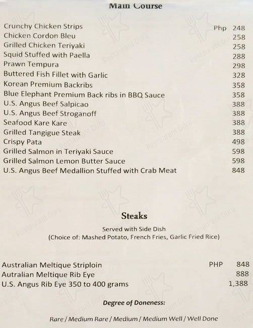 Menu at Marina Seaview restaurant, Lapu-Lapu City, 8XHG+GJ5