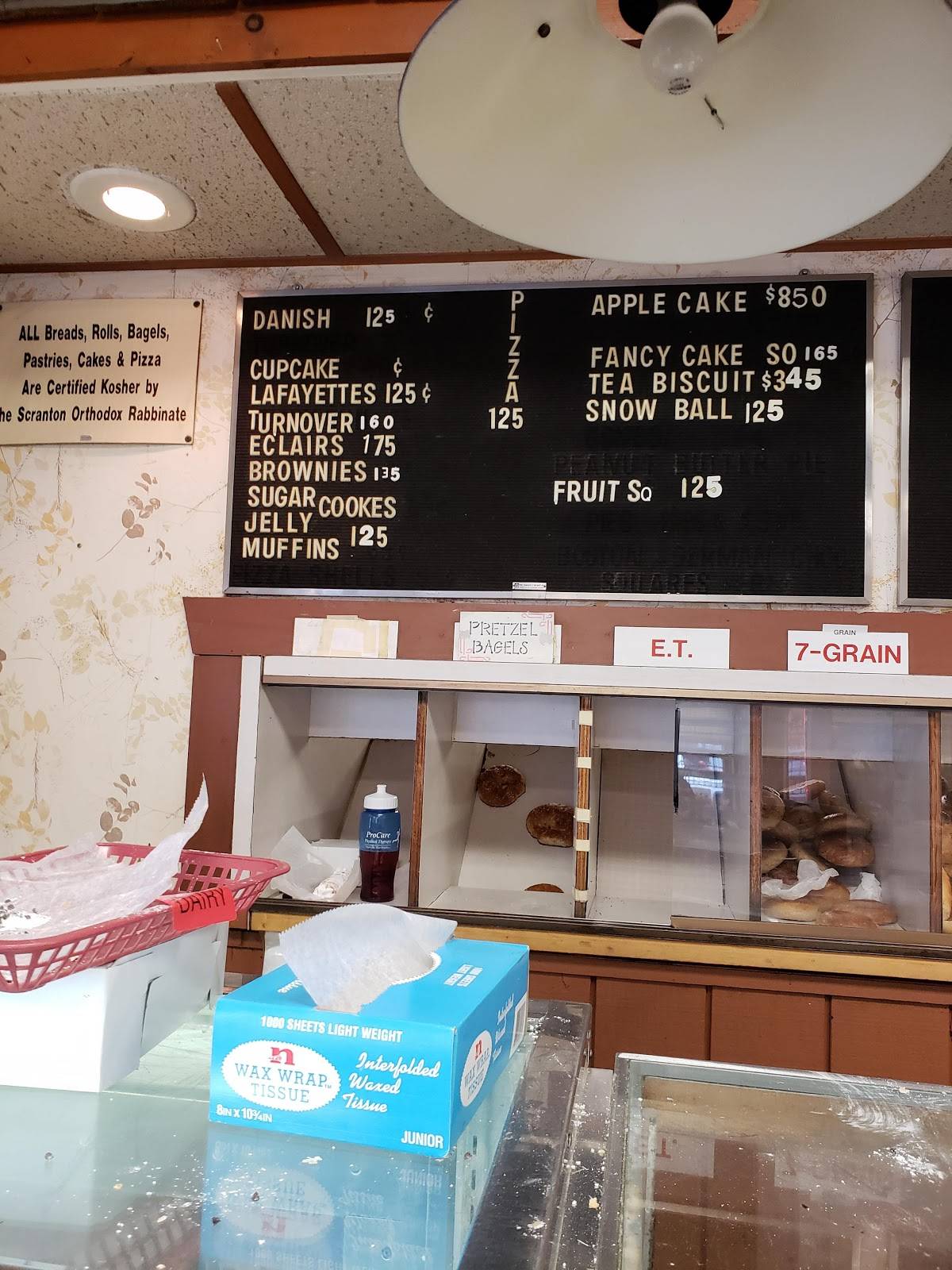 Menu at National Bakery, Scranton, Capouse Ave