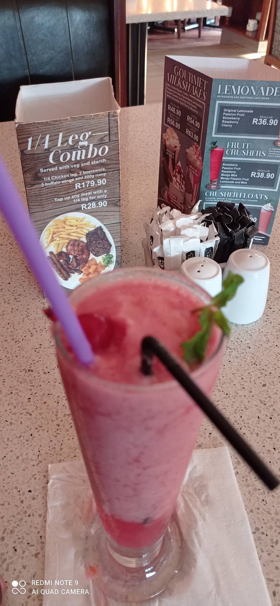Menu at Parrots restaurant, Pretoria, Kolonnade Mall