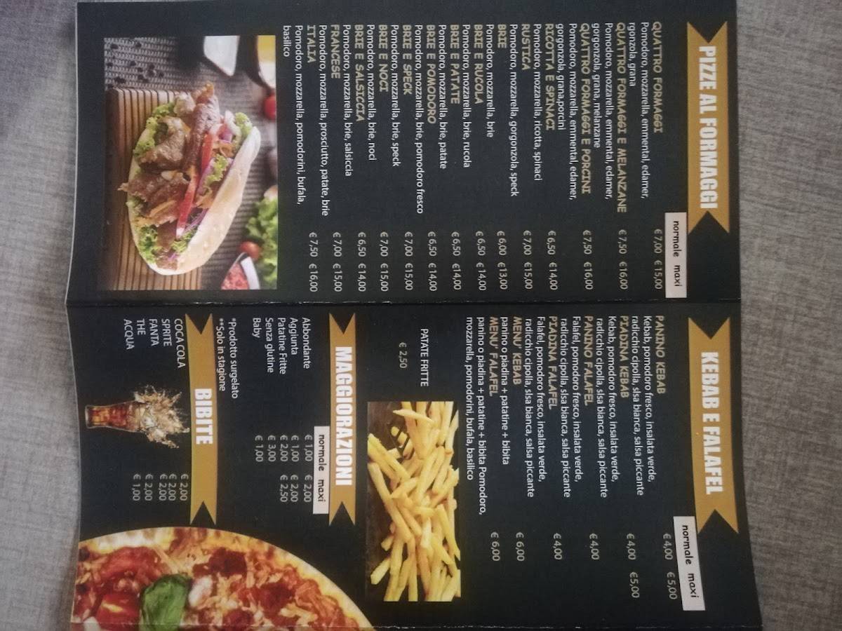 Menu at Pizzeria PK, Fiume Veneto