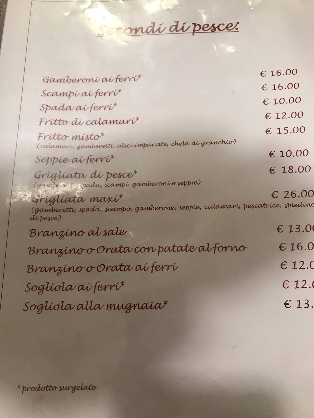 Menu da Ponte Vecchio ristorante, Senago, Via Mascagni