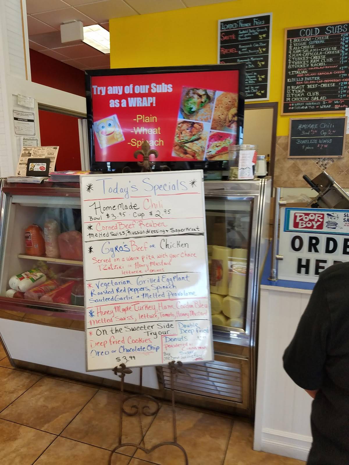 Menu at Poor Boys Subs Salads & Melts cafe, Brick
