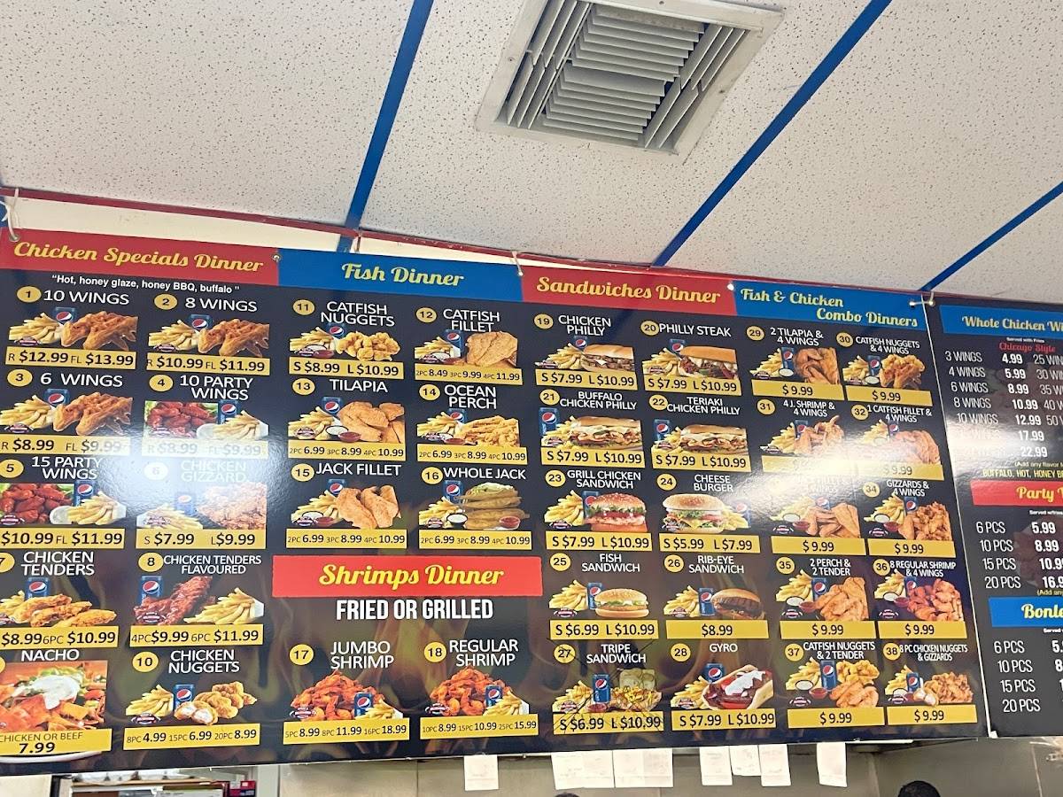 Menu at Pop's Grill, Fish & Chicken restaurant, Florissant