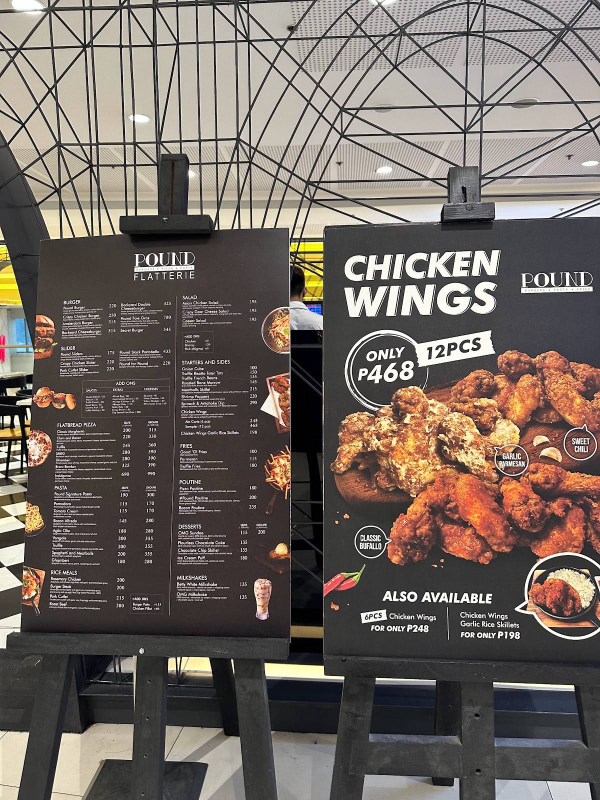 Menu at Pound SM Megamall restaurant, Mandaluyong