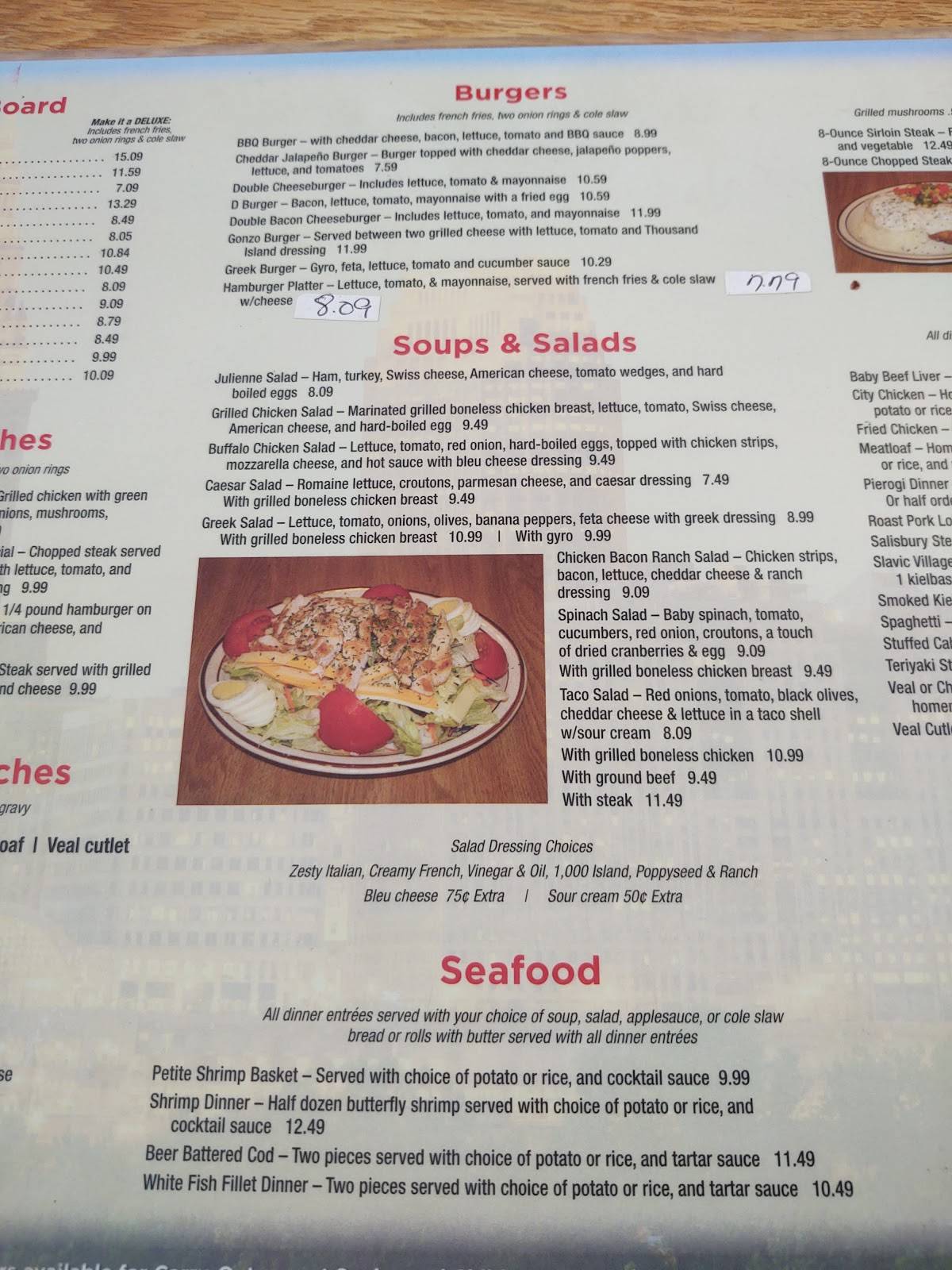 Menu at Red Chimney restaurant, Cleveland