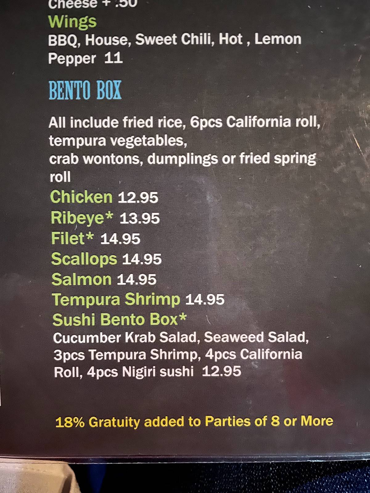 Menu at Rollin Local restaurant, Georgetown