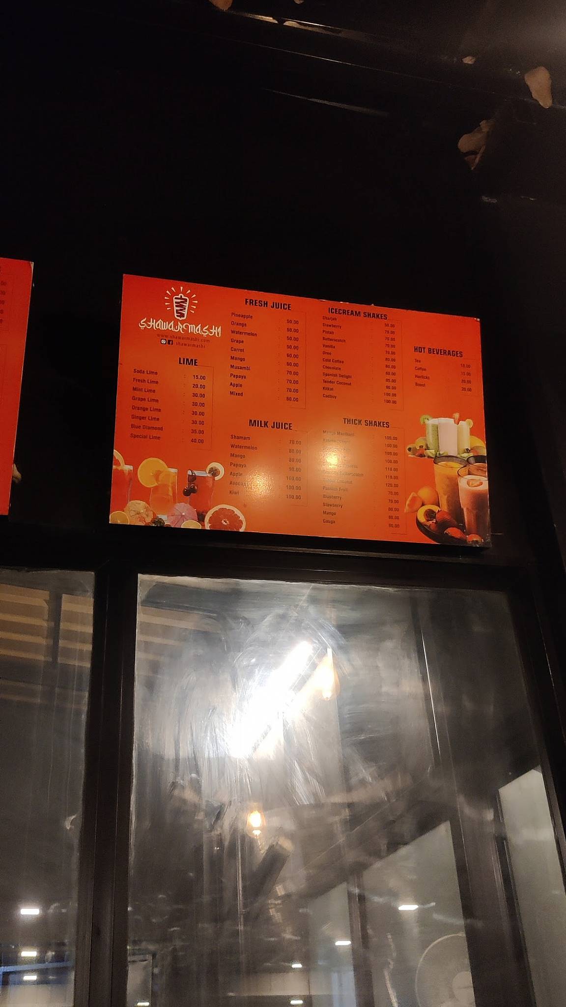 Menu at Shawarmashi Guruvayoor, Guruvayur
