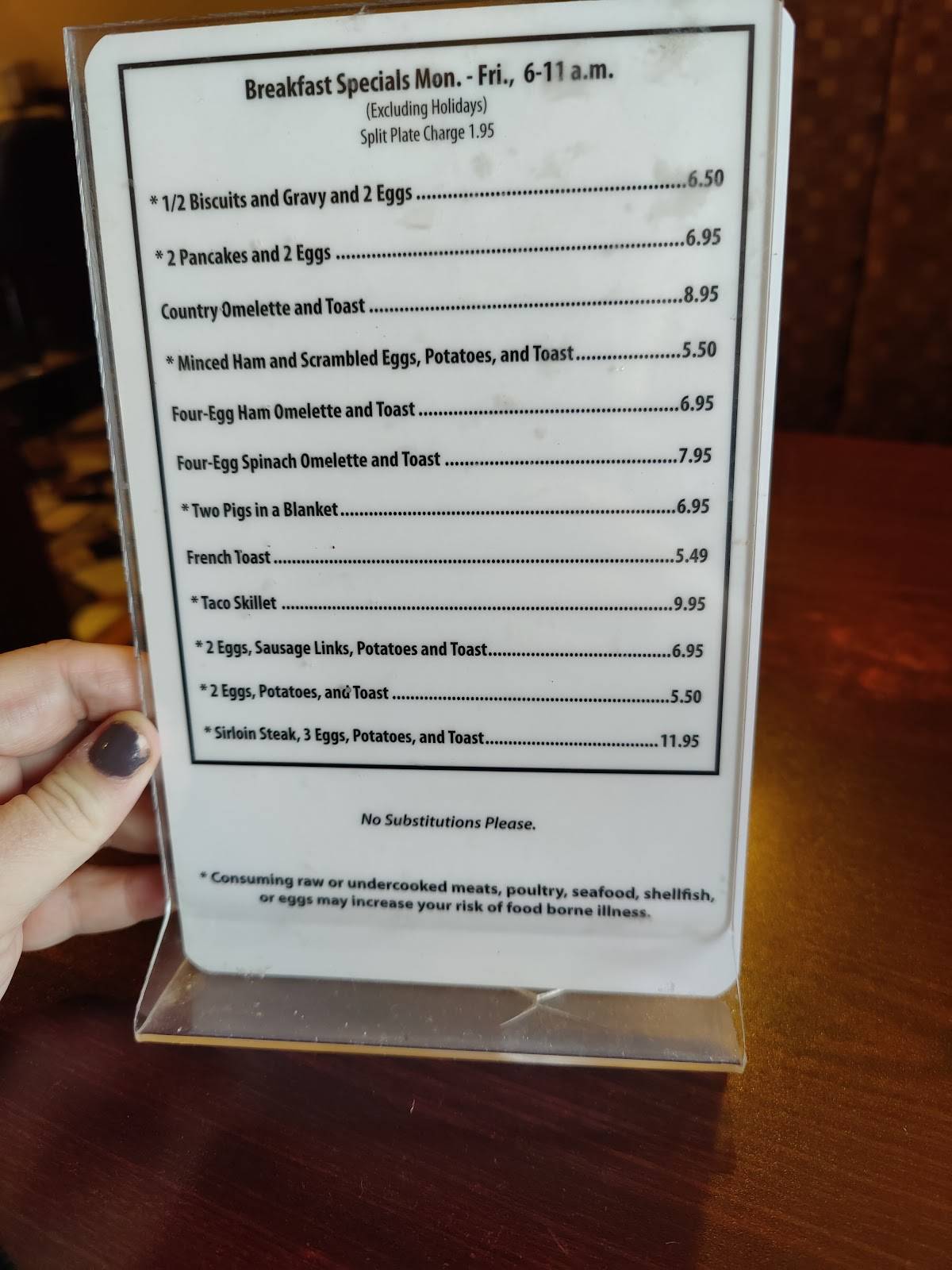 Menu at Sunshine Family Restaurant West, Dubuque, John F Kennedy Rd