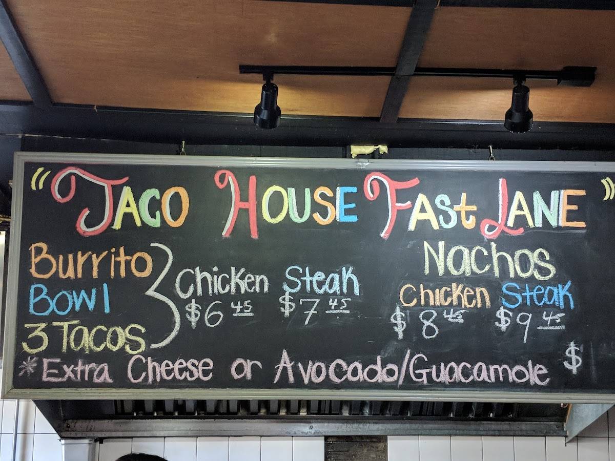 Menu at Taco House restaurant, Calhoun, 803 S Wall St