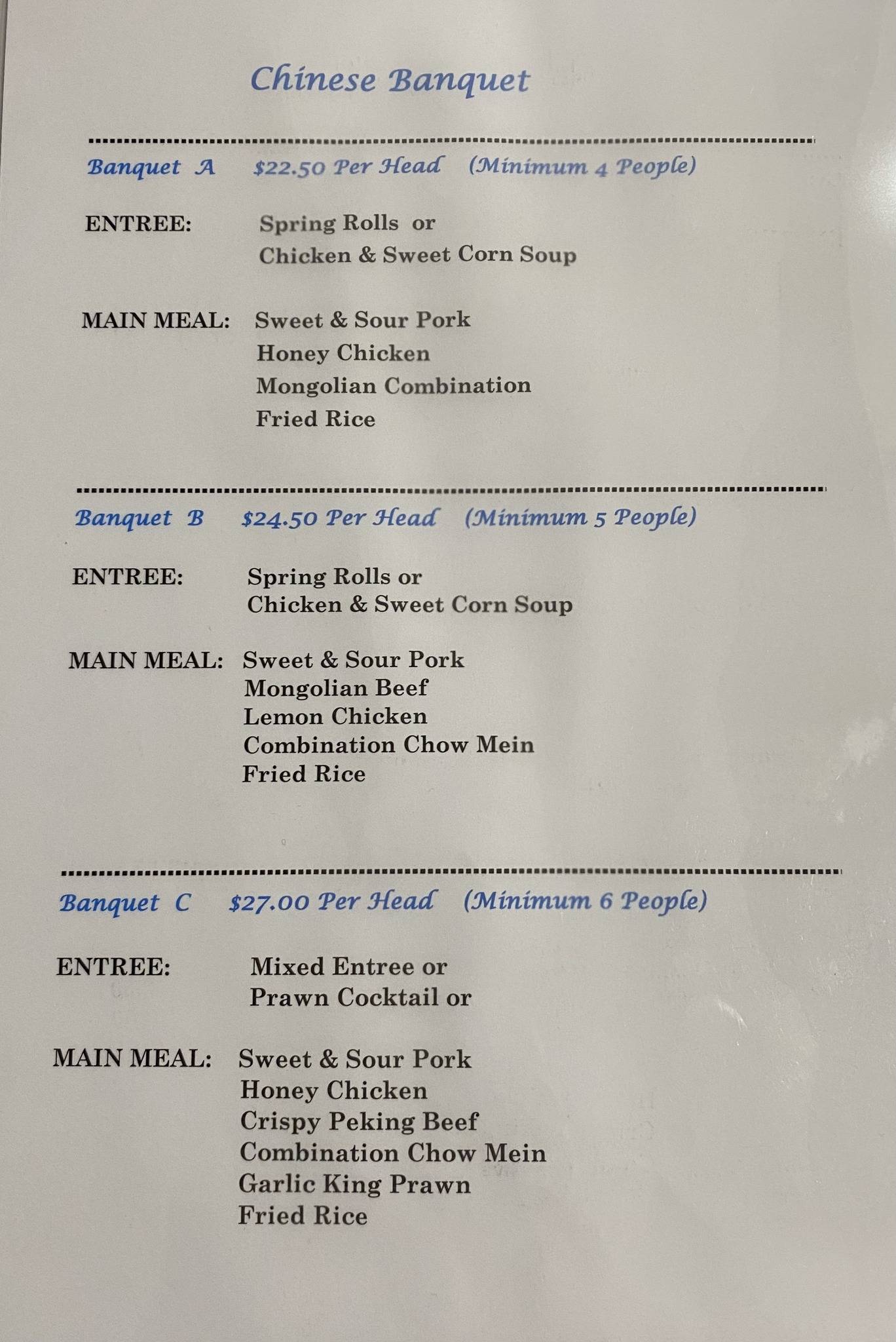 Menu at Tangs Family Chinese Restaurant, Leeton