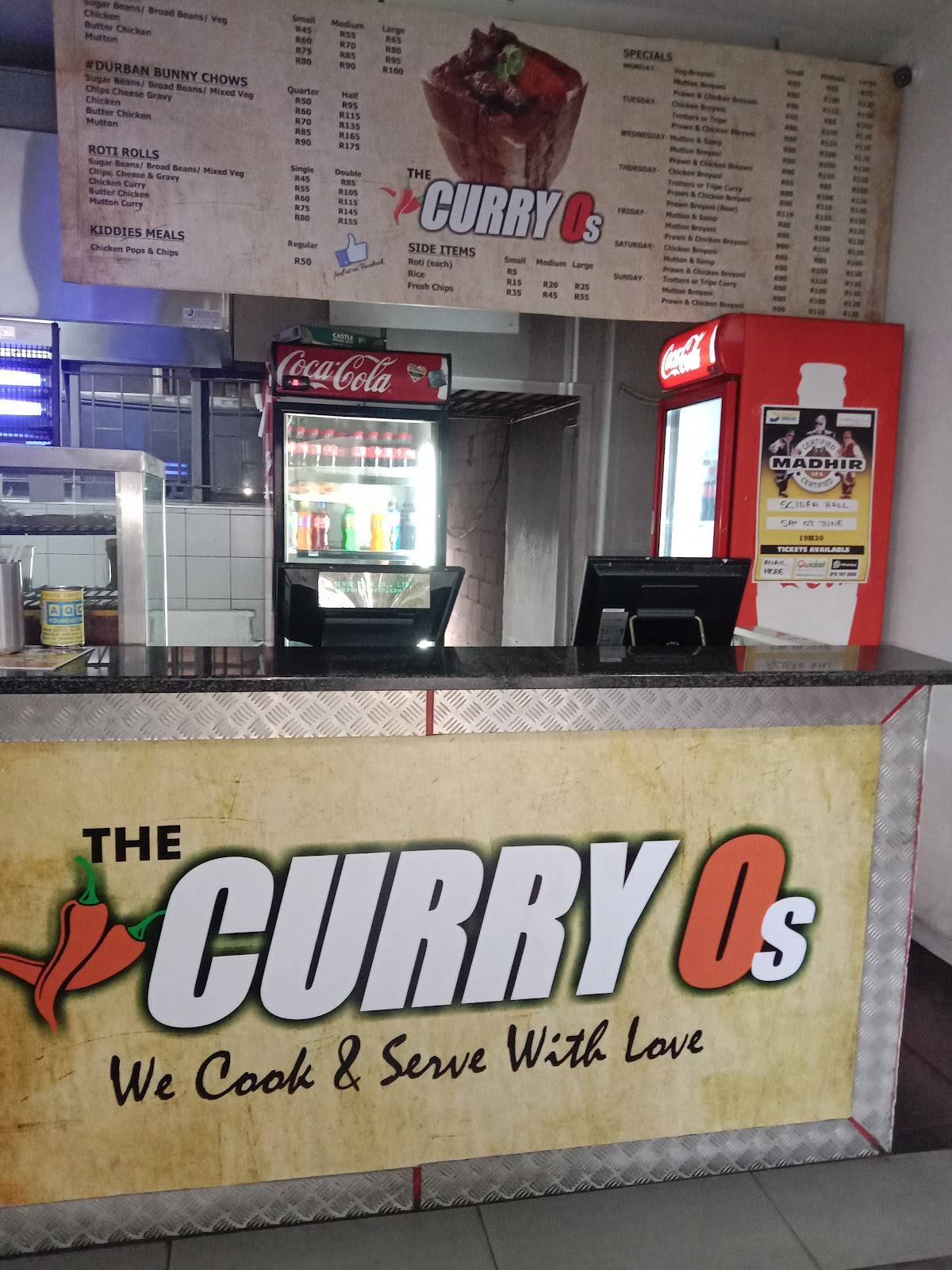Menu at The Curry O's restaurant, Pinetown