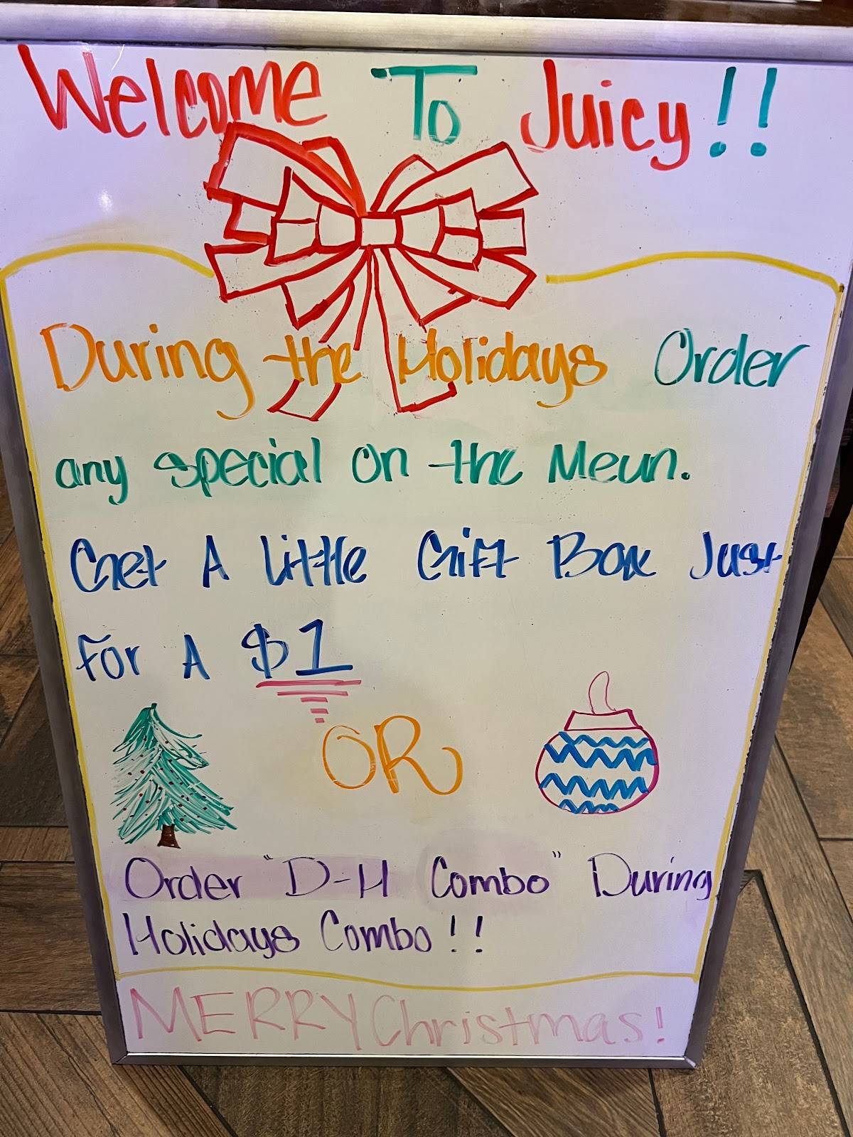 Menu at The Juicy Seafood McComb restaurant, McComb