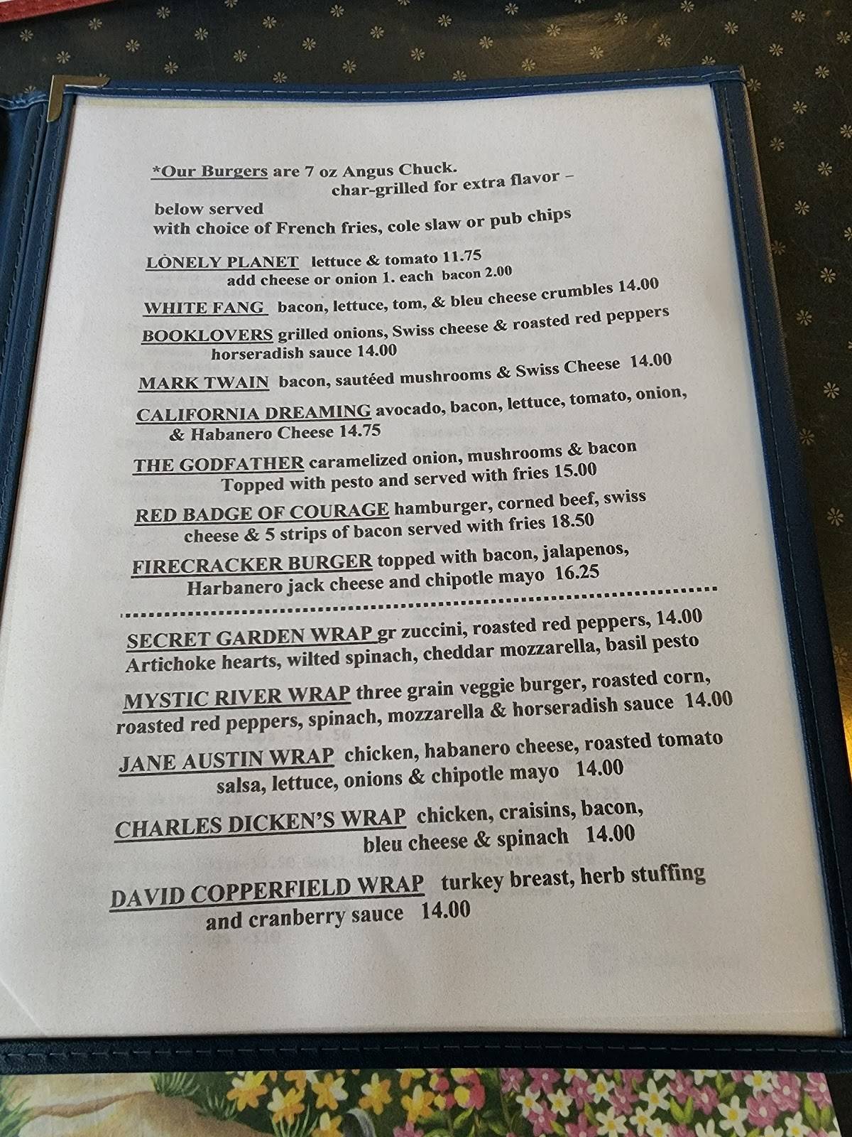 Menu at The Traveler Restaurant, Union