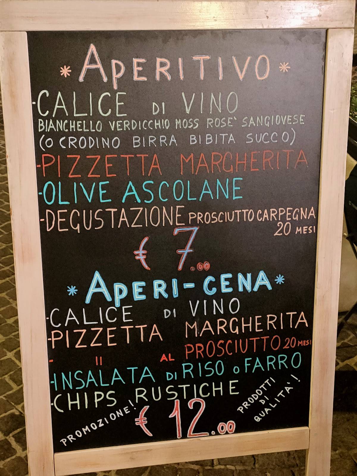 Menu da Trieste Pizza ristorante, Fano