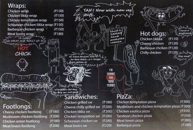 Menu at Unusual Cafe, Pune