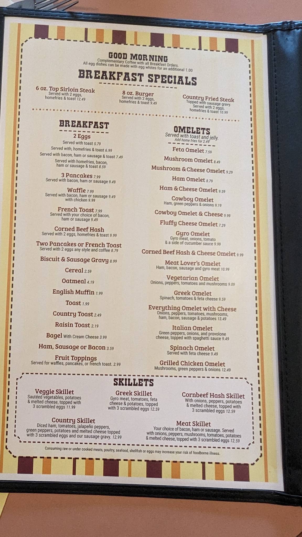 Menu at Yankee Kitchen Restaurant, Vienna Center