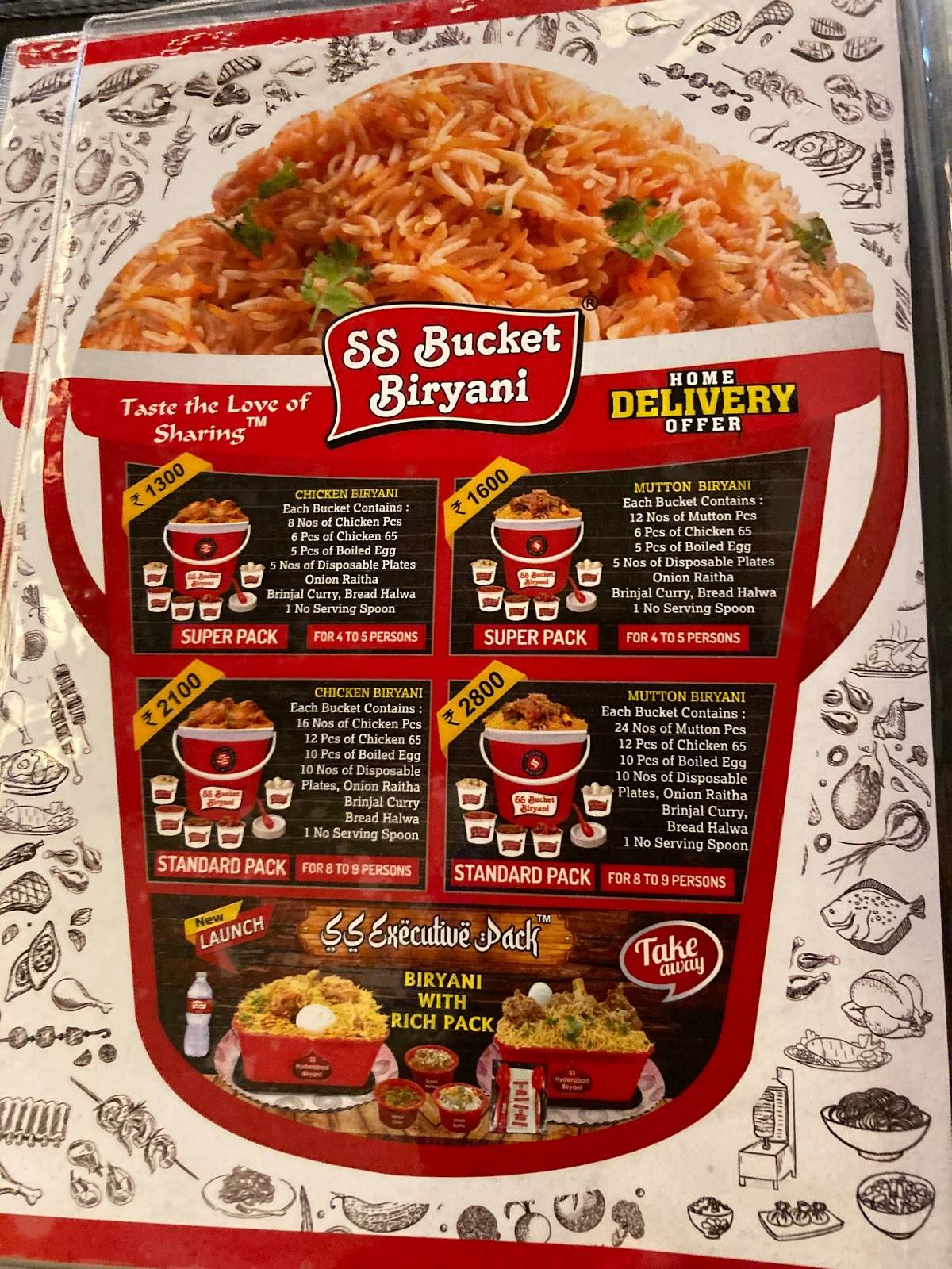 Menu at SS Hyderabad Biryani, Nungambakkam, Chennai, No: 109