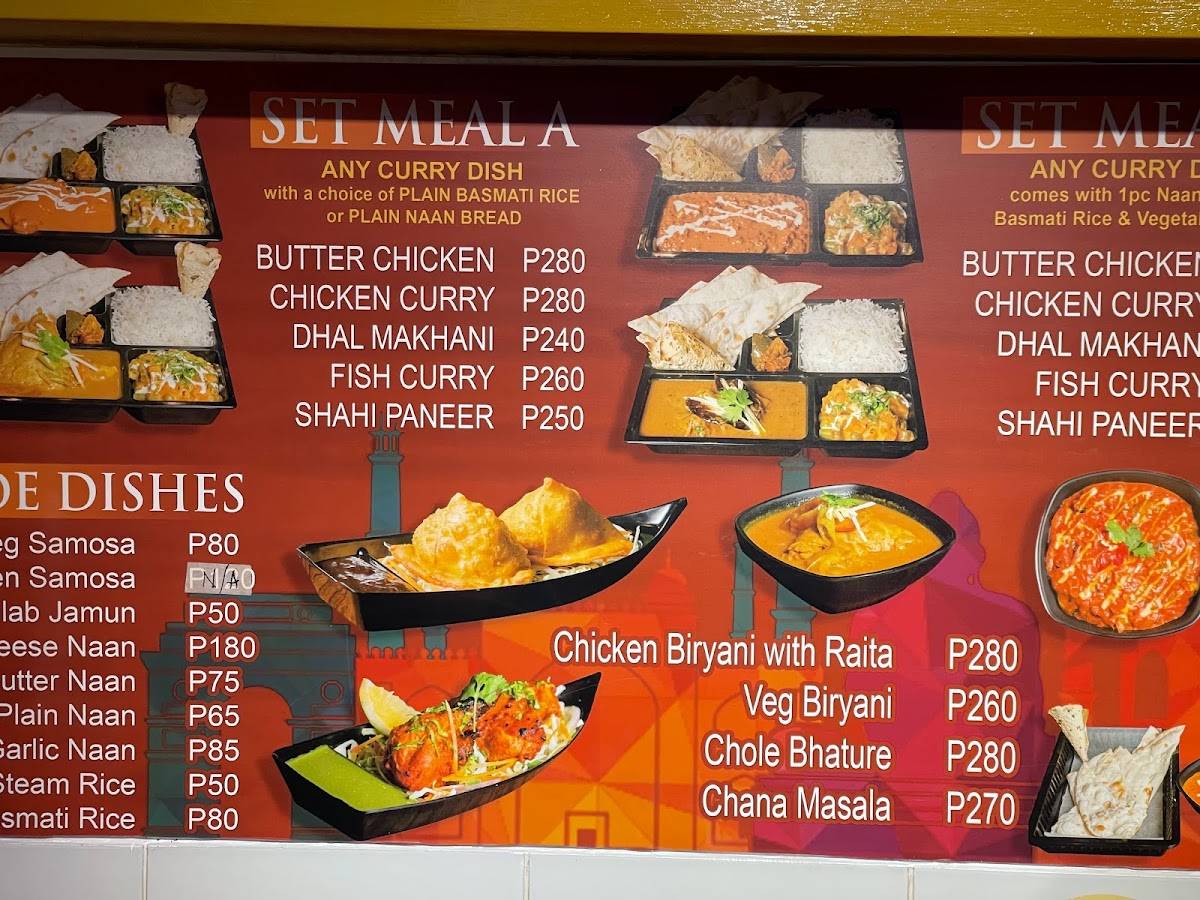 Menu at Rich Express Indian Cuisine restaurant, Mandaluyong
