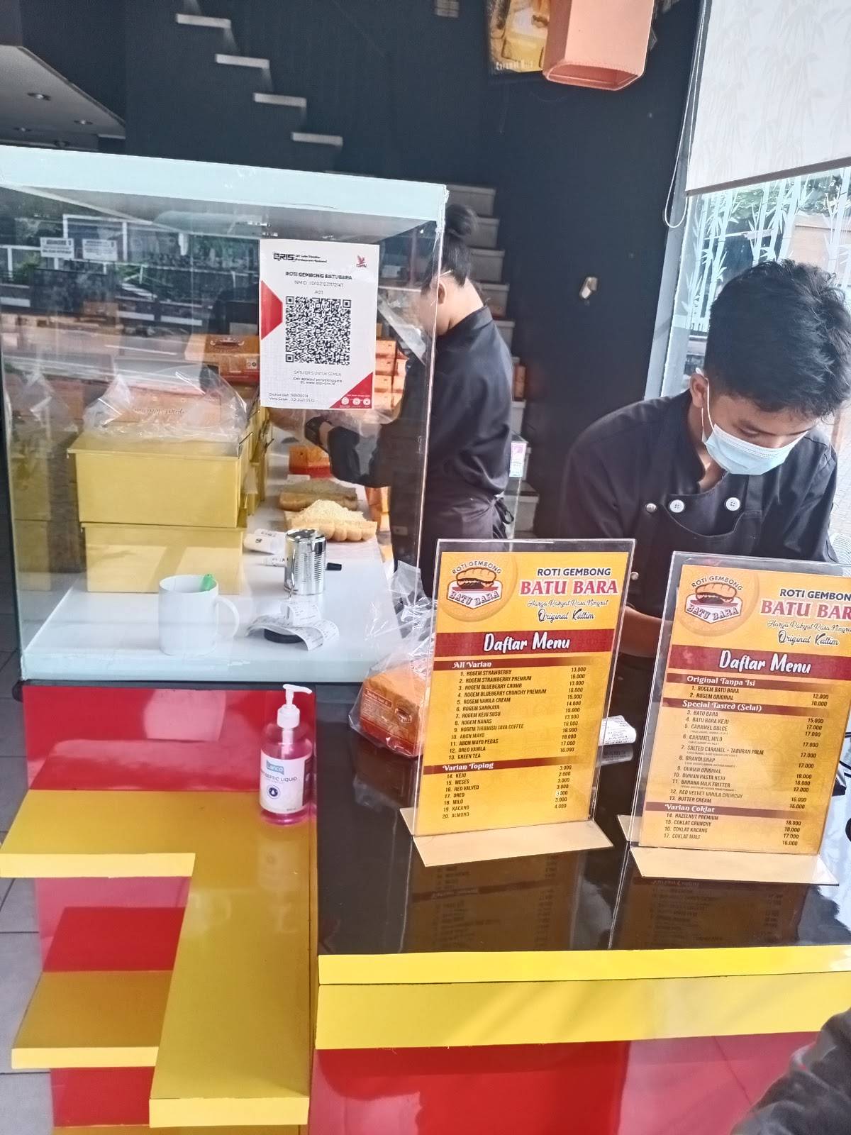 Menu at Roti Gembong Batubara, Indonesia