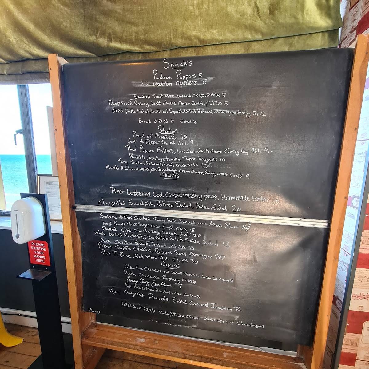 Menu at Royal Harbour Brasserie restaurant, Ramsgate, Royal
