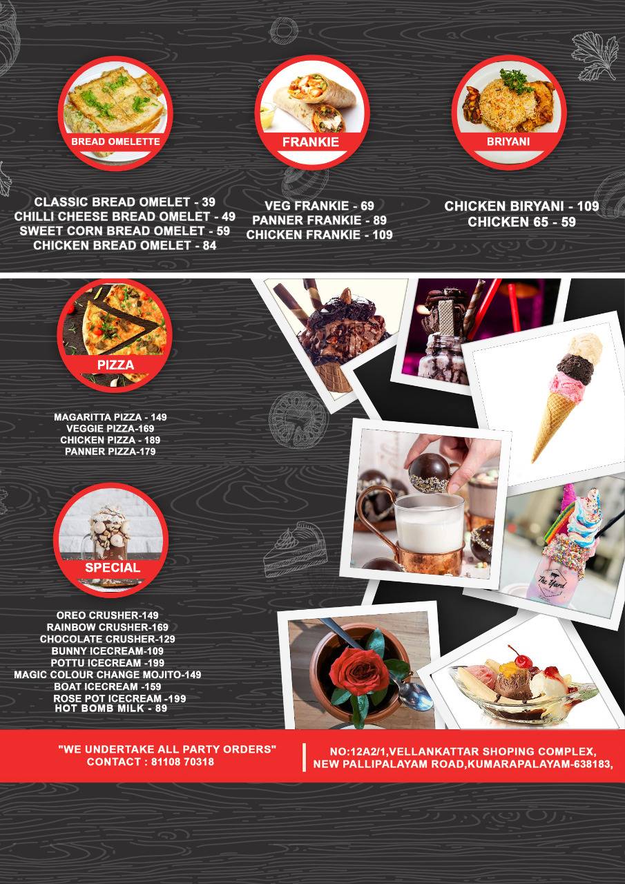 Menu at SNACK POINT, Komarapalayam