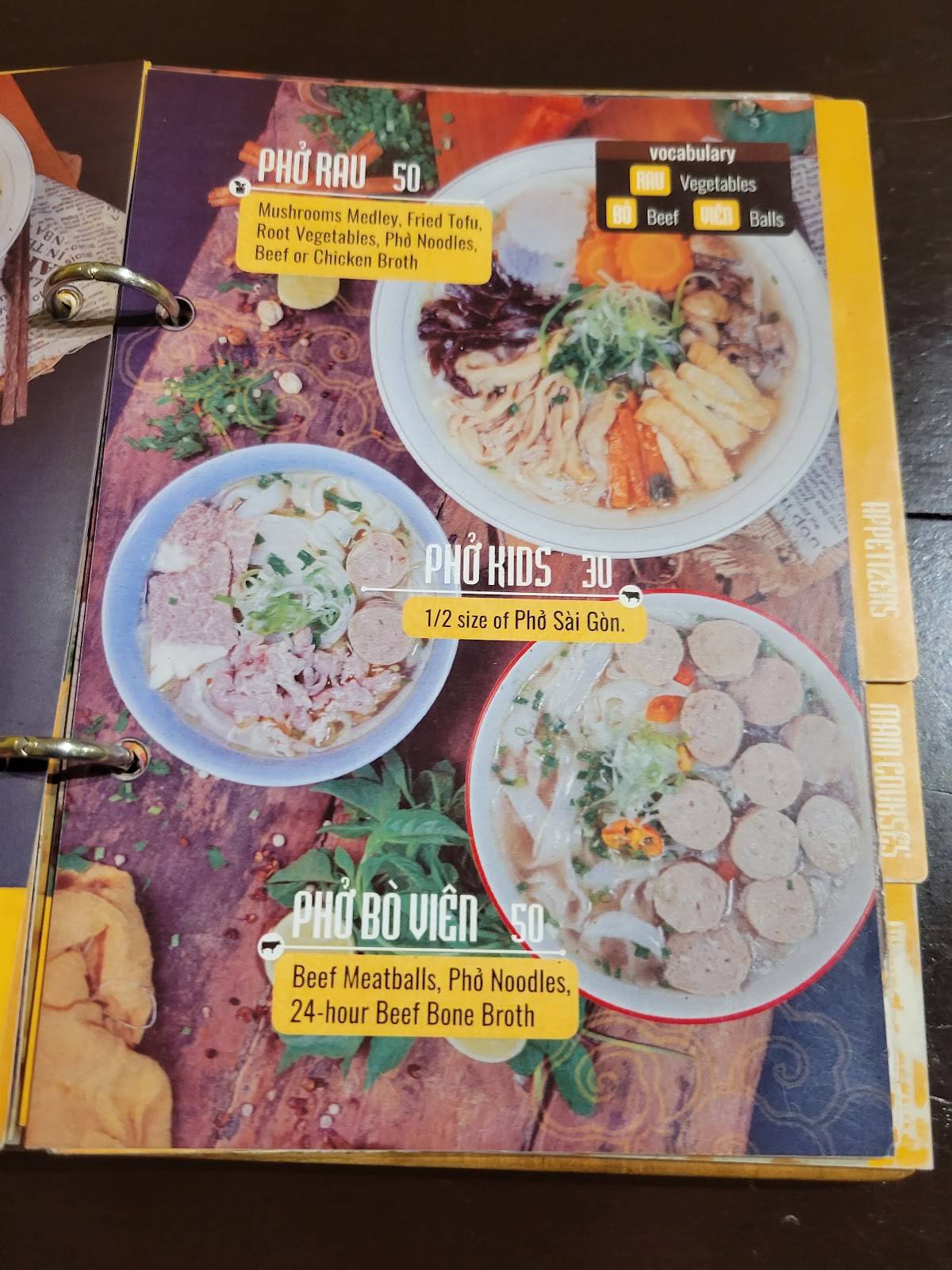Menu at SaiGon by MeVui restaurant, Denpasar