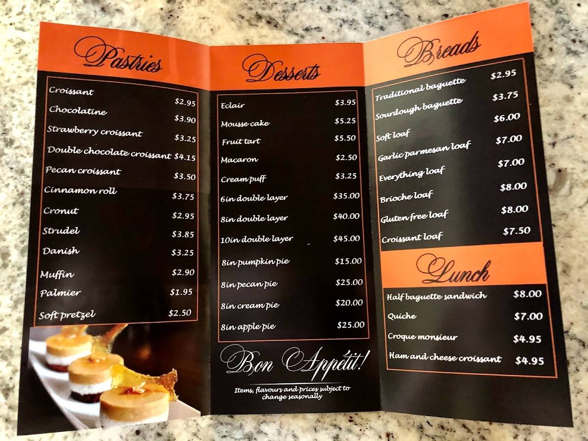 Menu at Saint Amon Baking Co restaurant, Tulsa, S Lewis Ave Ste E