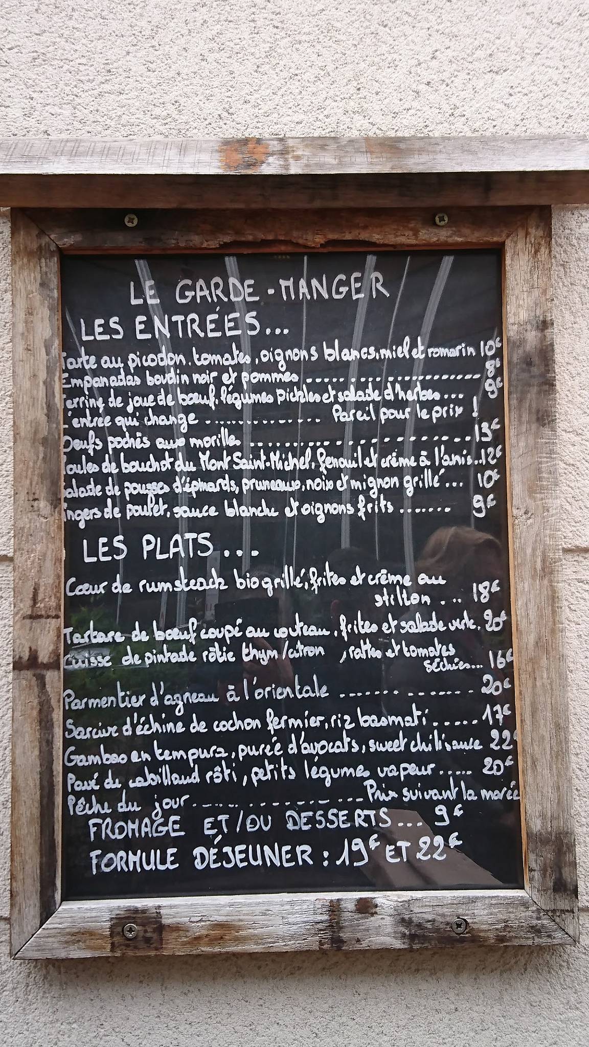 Menu au Le Garde-Manger restaurant, Saint-Cloud, 21 Rue d'Orléans