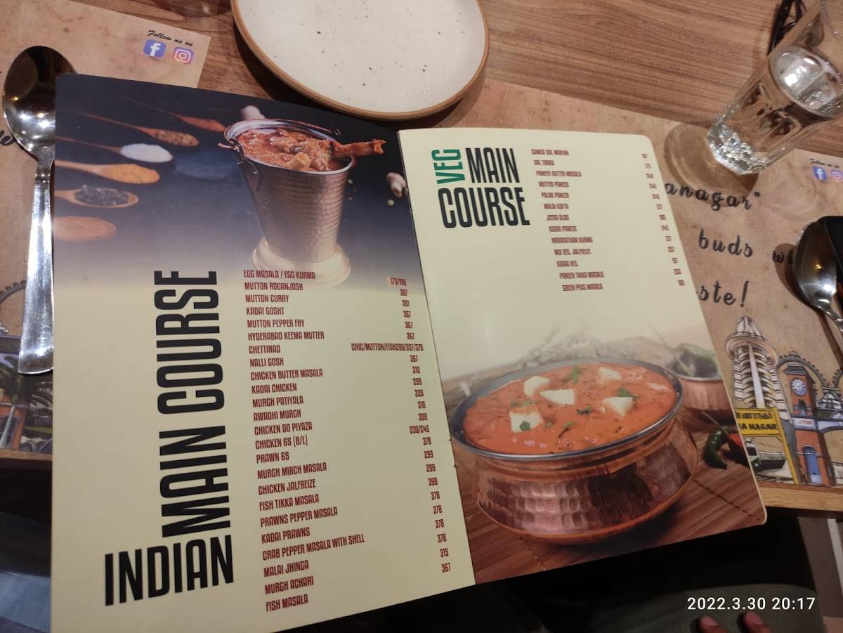 Menu at Samco Anna Nagar, Chennai